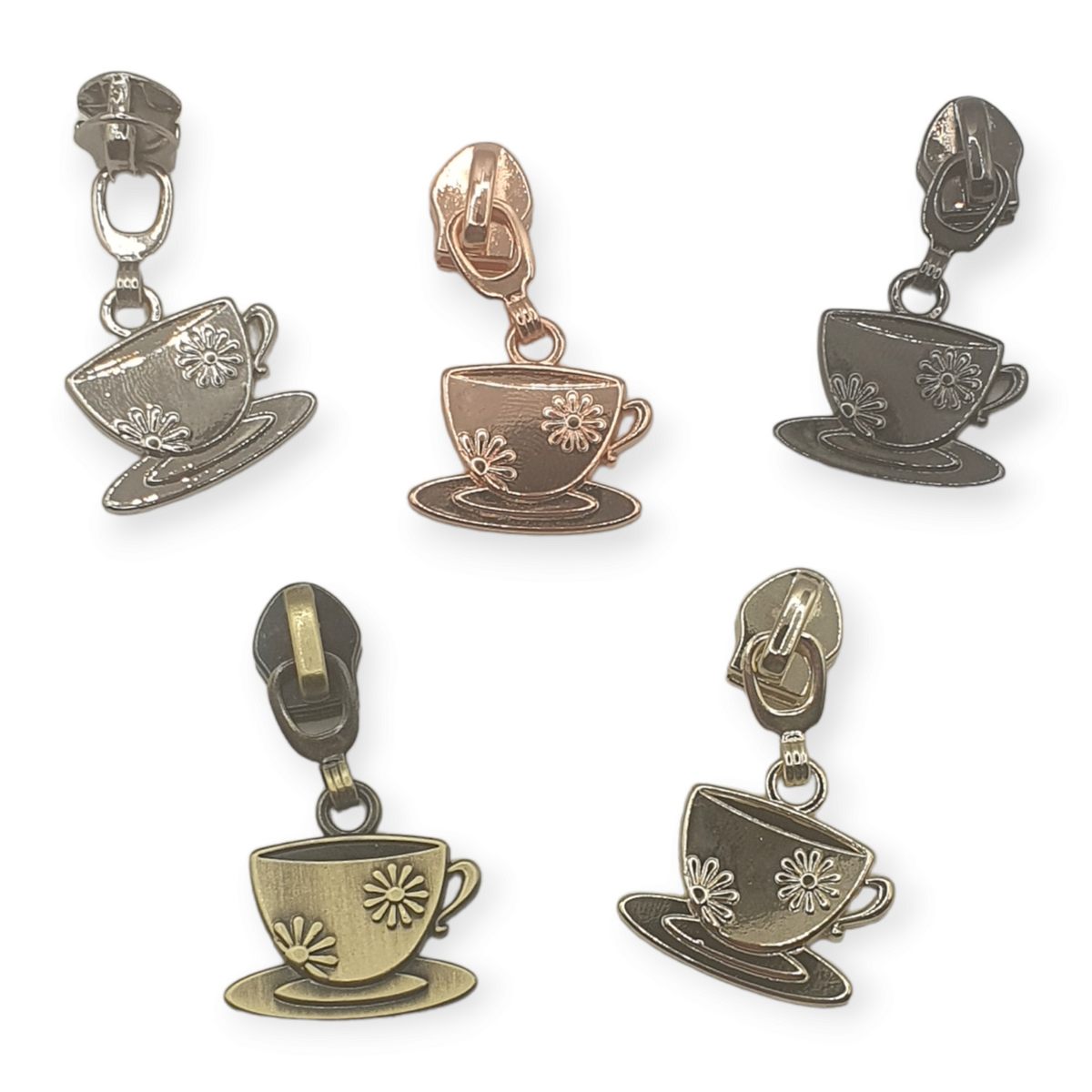 Tea cup Sz 5 Nylon Zipper Puller – RJ's Crafts