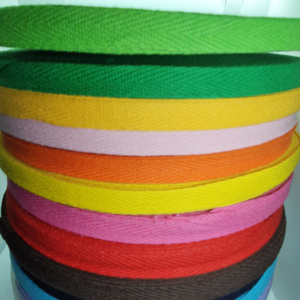 10mm Cotton Herringbone Tape/ Webbing 45m Wheels – RJ's Crafts