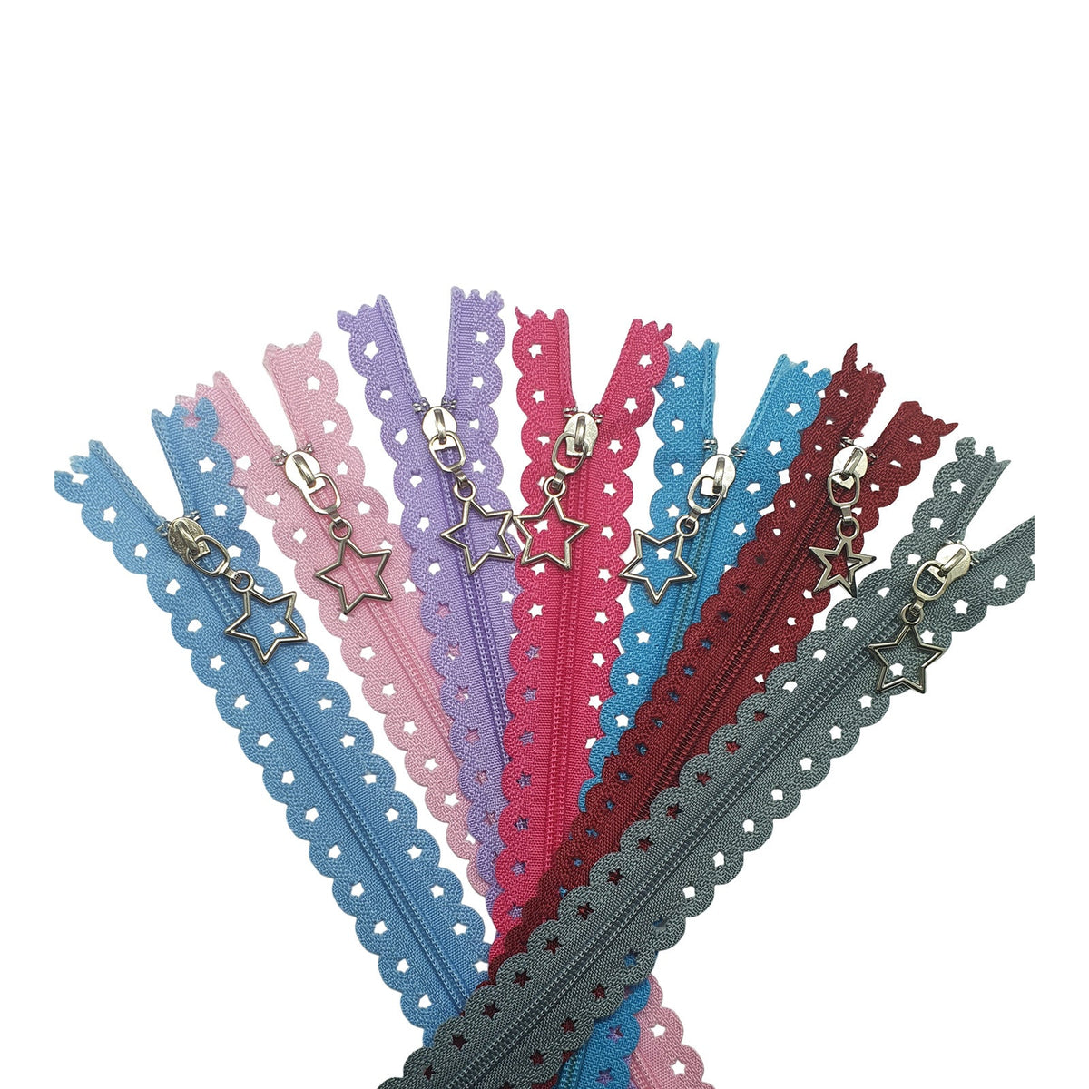 40cm Lace Zipper with Star Puller – RJ's Crafts