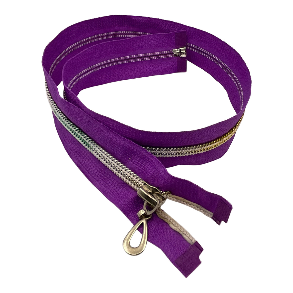 60cm Open Ended Nylon Zipper with Rainbow Teeth – RJ's Crafts