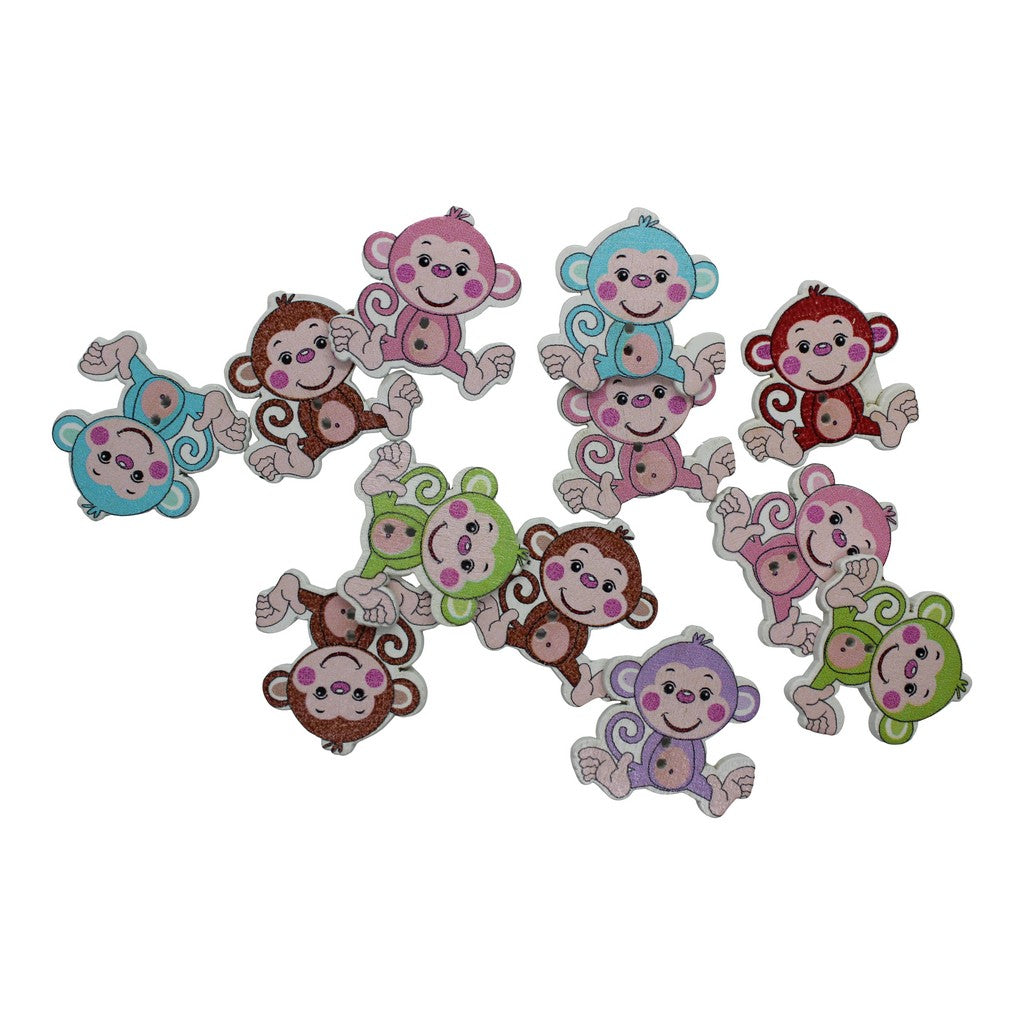 Wooden Monkey Buttons – RJ's Crafts