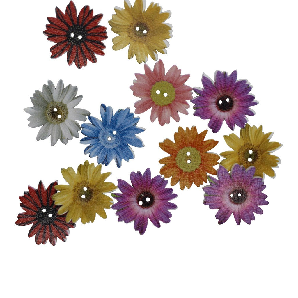 Wooden Daisy Buttons 25mm – RJ's Crafts